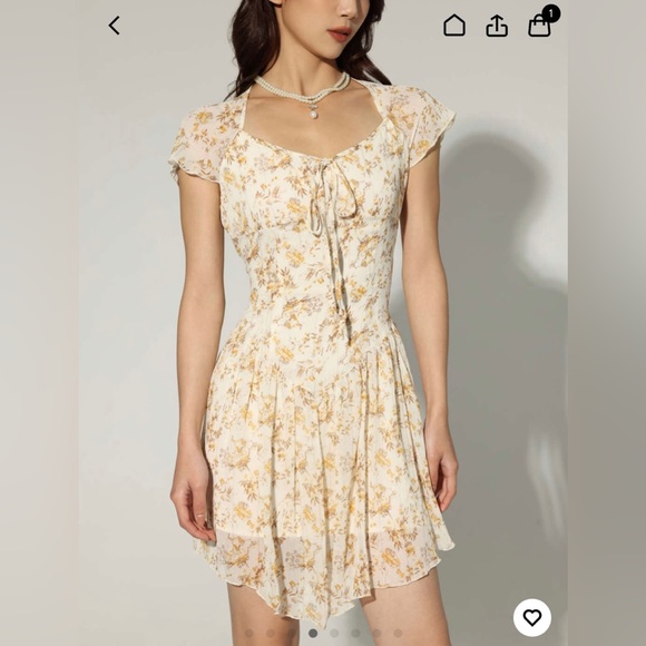 Cider | Dresses | Ditzy Floral Puff Sleeve Mini Dress Size M | Poshmark